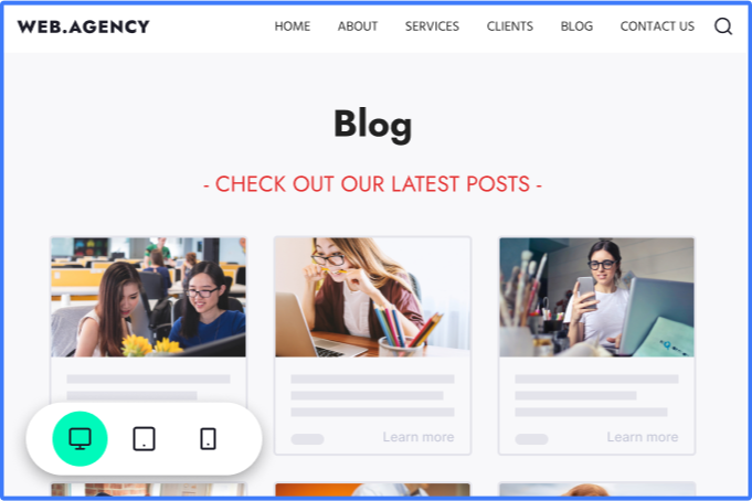 Preview and comment on different website screen resolutions and mobile