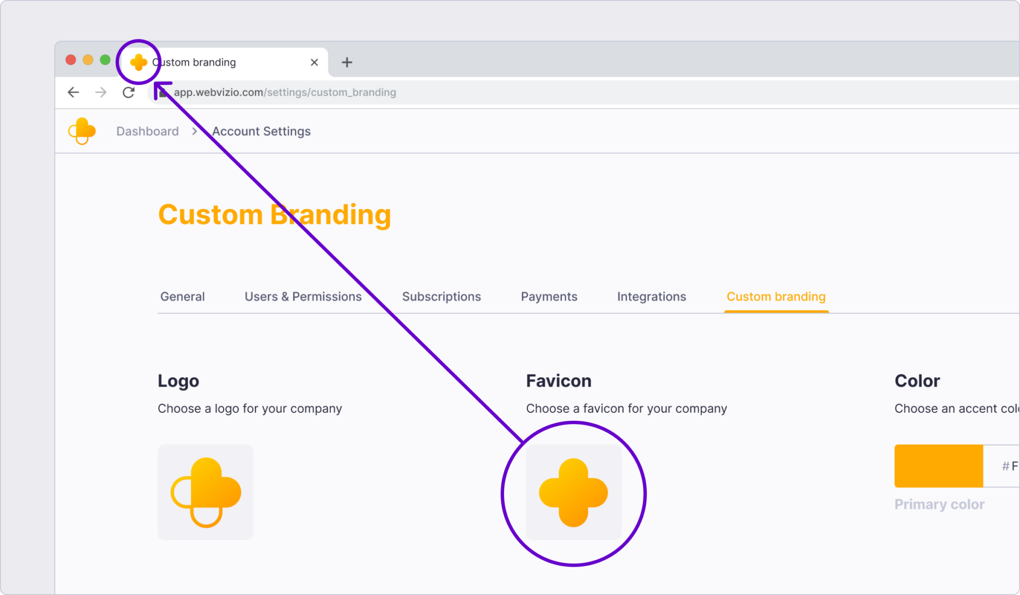 Customize Your Account | Webvizio