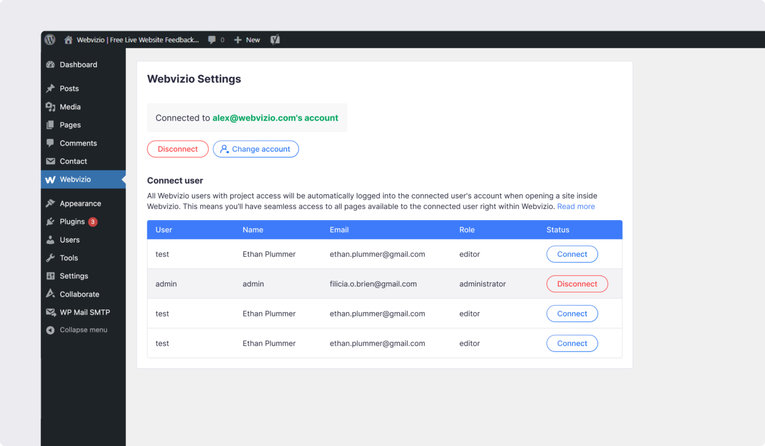 WordPress plugin | Webvizio