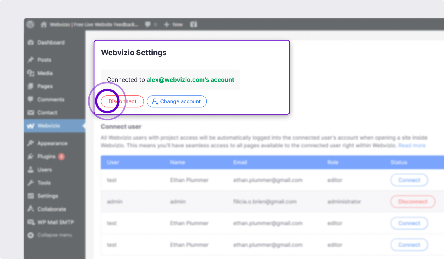 WordPress plugin | Webvizio